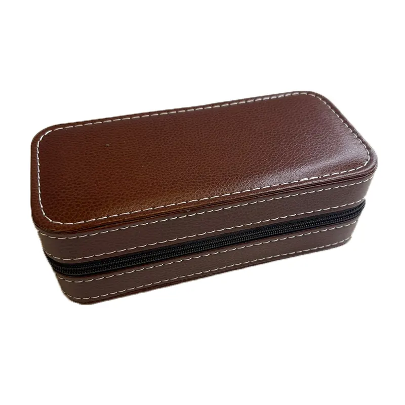 2 SLot Brown Leather Watch Box Premium Quality | Watch Shop BD