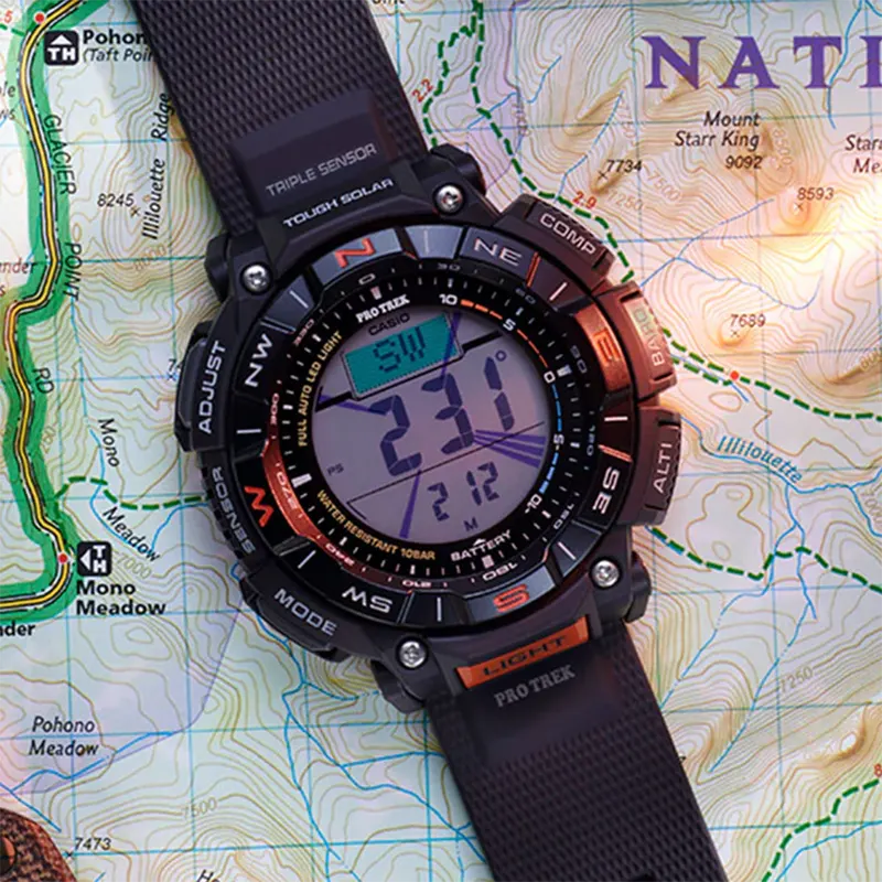 Casio Pro Trek Solar Powered Digital Dial Men's Watch- PRG-340-1 ...