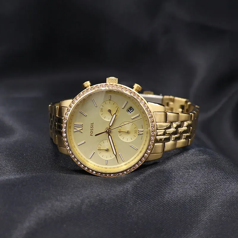 Fossil Neutra Chronograph Gold Dial Ladies Watch- ES5219 | Watch Shop BD