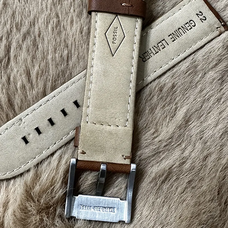Fossil 22mm Brown Leather Strap – Classic & Elegant Watch Band | Watch ...