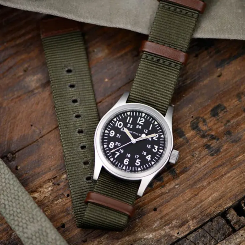 Hamilton Khaki Field Mechanical Textile Band Men's Watch- H69529933 ...