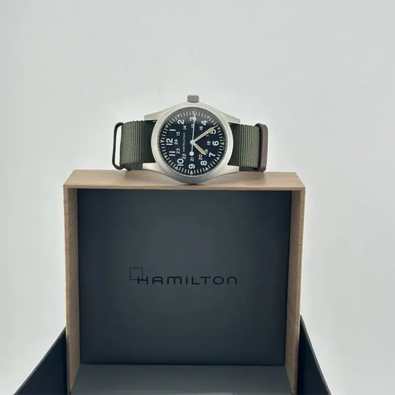 Hamilton Khaki Field Mechanical Textile Band Men's Watch- H69529933 ...