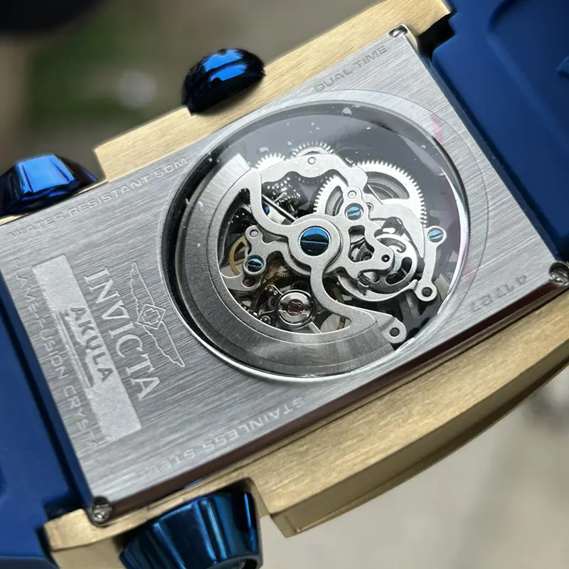 Invicta Akula Skeleton Blue Dial Dual Time Men's Watch- 41727 | Watch ...