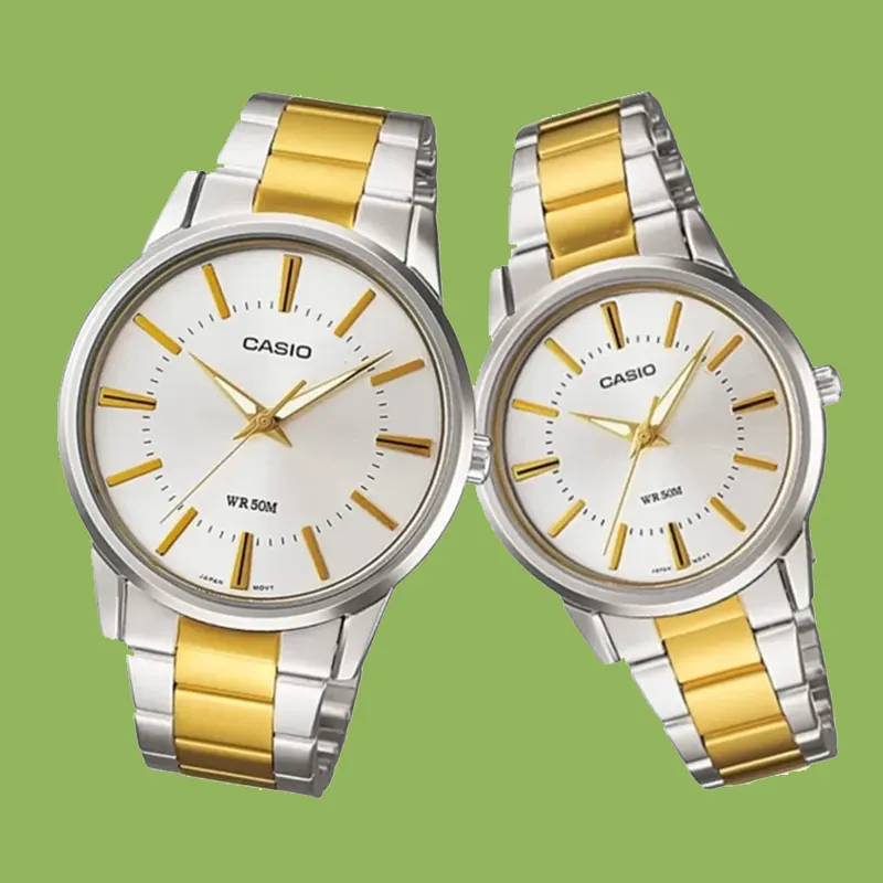 Casio Quartz Enticer Two-tone Couple Watch- MTP/LTP-1303SG-7A | Watch ...