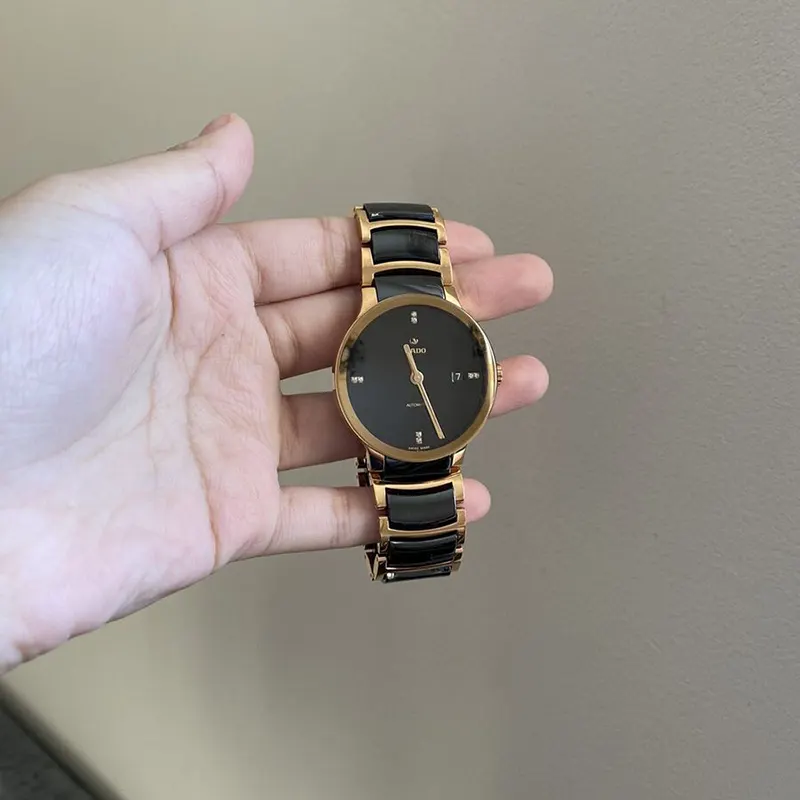 Rado Centrix Black Dial Two-tone Men's Watch- R30036712 | Watch Shop BD