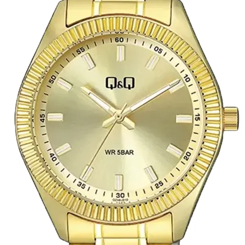 Q&Q Japan Quartz Gold 40mm Dial Gold-tone Men's Watch- QZ48J010Y ...