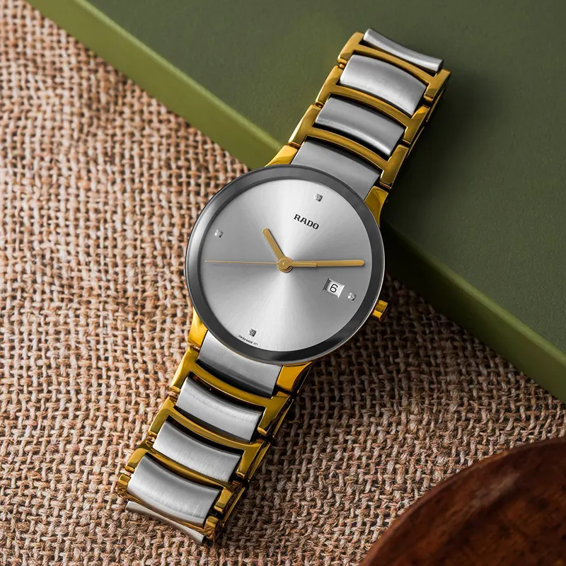 Rado Centrix Silver Dial Two-tone Fashion Men's Watch- R30931713 ...
