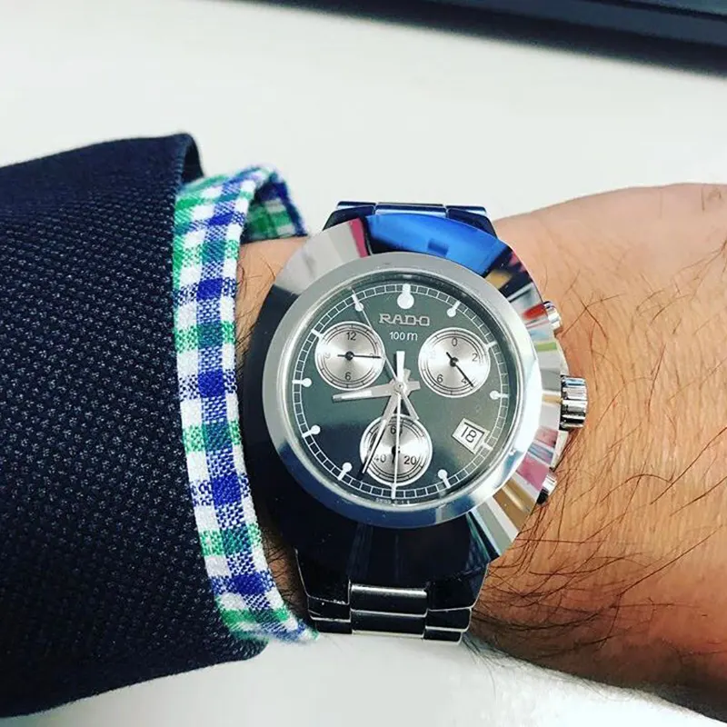 Rado DiaStar Blue Dial Chronograph Men's Watch- R12638173 | Watch Shop BD