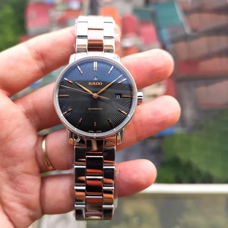 Rado Coupole Classic Automatic Two-tone Black Dial Men's Watch ...