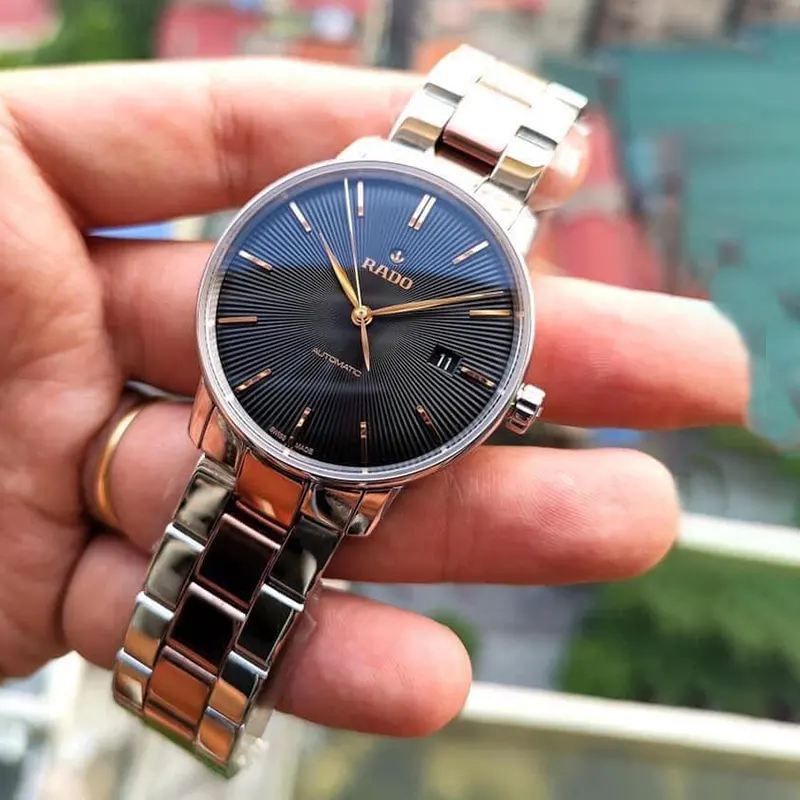 Rado Coupole Classic Automatic Two-tone Black Dial Men's Watch ...