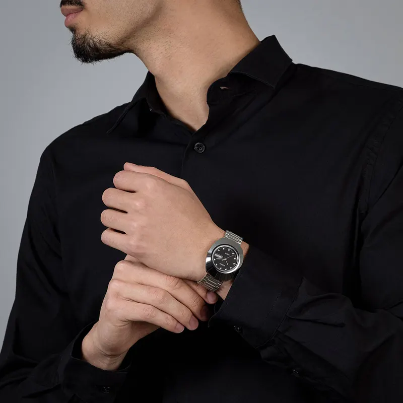 Rado DiaStar Quartz Original Black Dial Men's Watch- R12391153 | Watch ...
