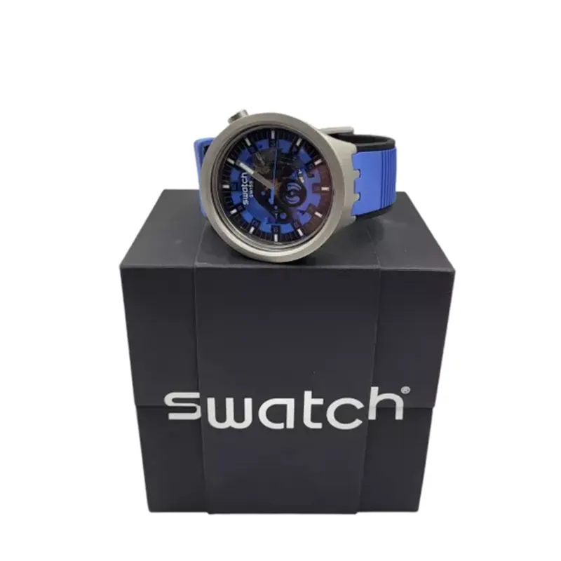 Swatch Big Bold Irony Azur Casual Blue Unisex Watch- SB07S106 | Watch ...