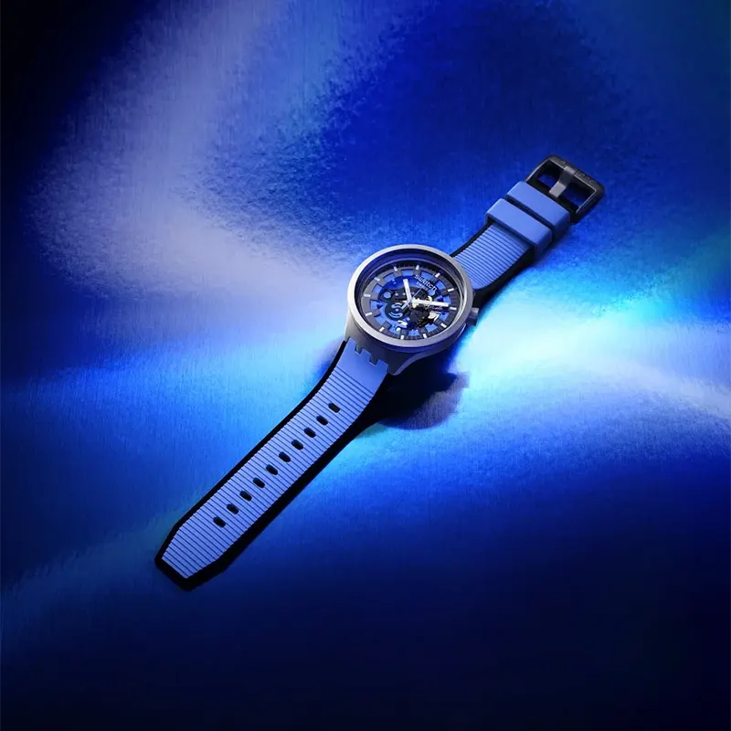 Swatch Big Bold Irony Azur Casual Blue Unisex Watch- SB07S106 | Watch ...