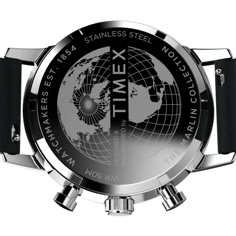 Timex Marlin® Chronograph Tachymeter Leather Men's Watch- TW2W10300 ...