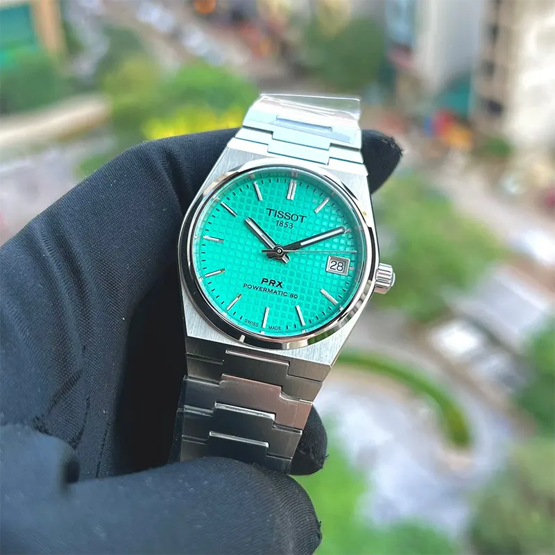 Tissot PRX Powermatic 80 Light Green Men's Watch- T137.407.11.091.01 ...