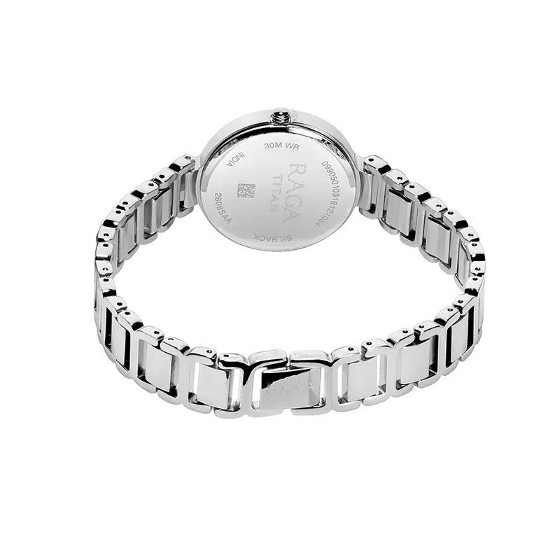 Titan Raga Viva White Dial Fashionable Ladies Watch- 2608SM01 | Watch ...
