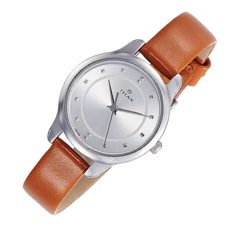 Titan Workwear White Dial Leather Ladies Watch- 2481SL06 | Watch Shop BD