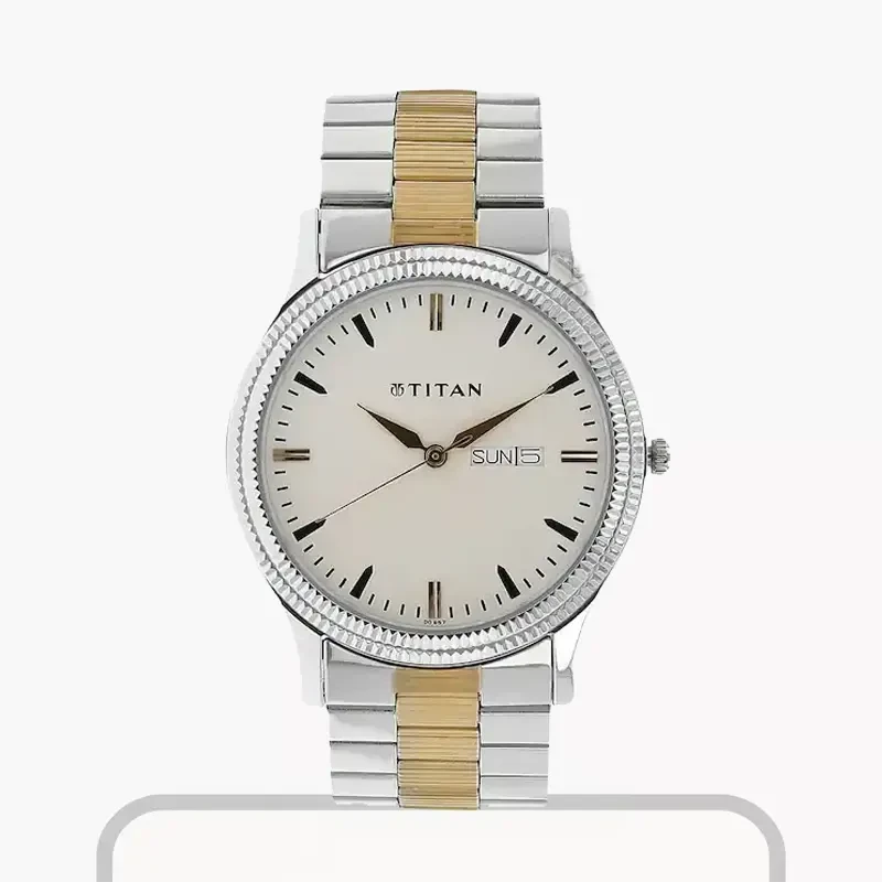 Titan Karishma Stainless Steel Two tone Men's Watch | 1650BM03 | Watch ...