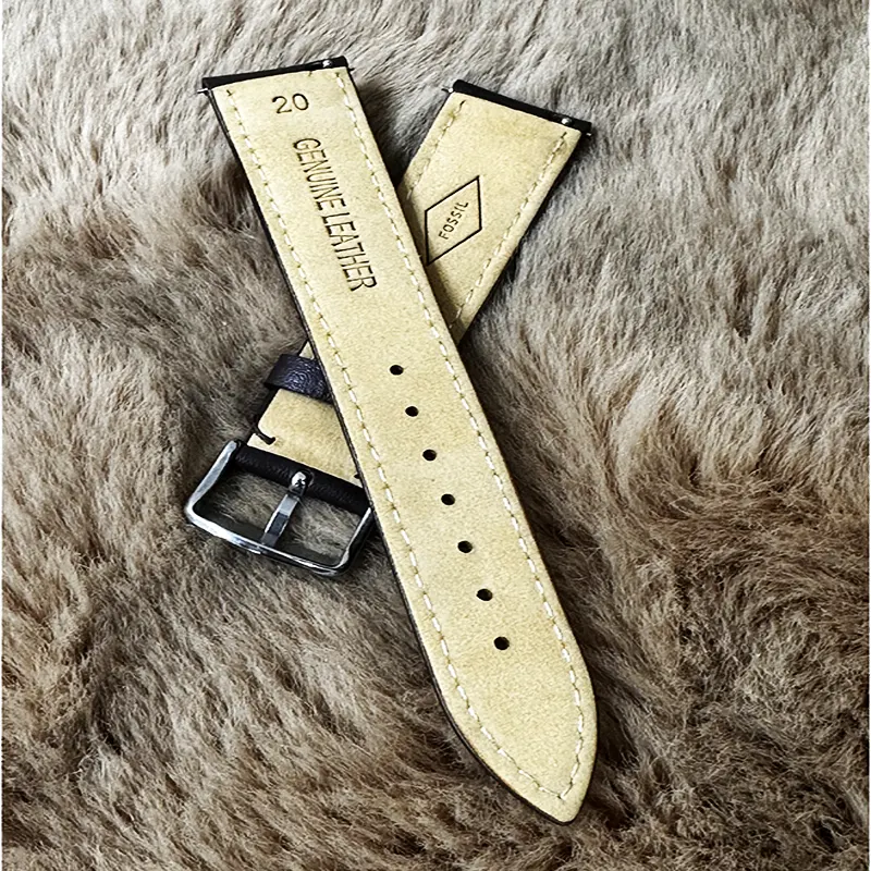 Fossil 20mm Coffee Leather Watch Strap -Craftsmanship Timepieces ...