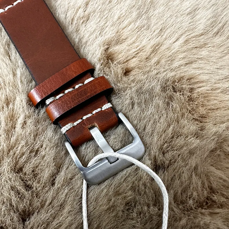 22mm Brown Leather Sweat-Resistant Watch Strap – Replacement Band ...