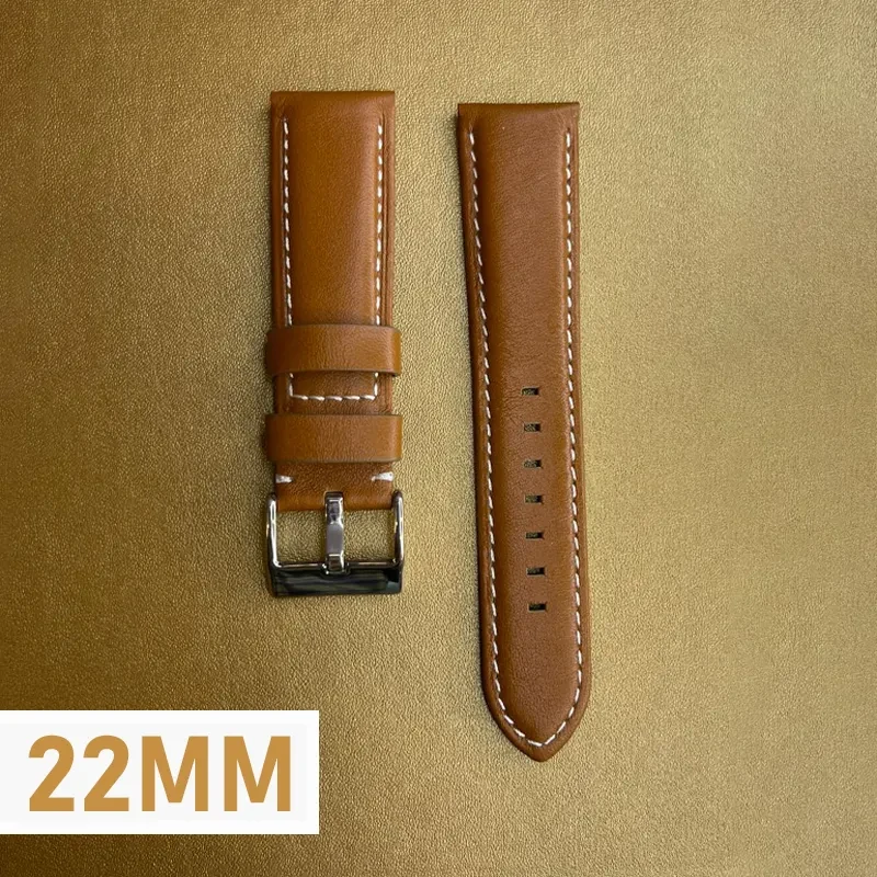 22mm Brown Leather Craftsmanship Watch Strap | Watch Shop BD