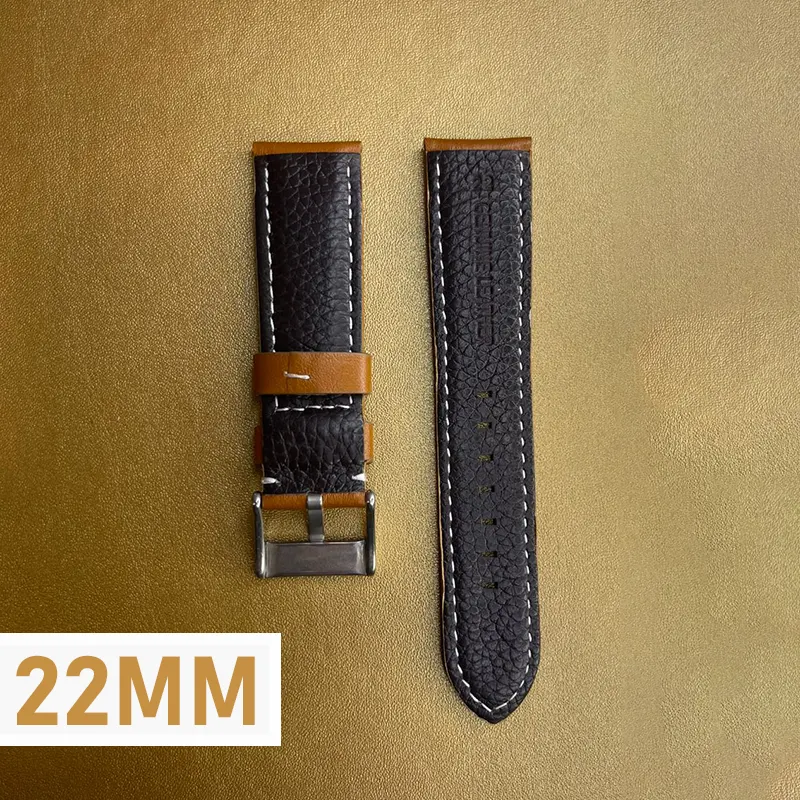 22mm Brown Leather Craftsmanship Watch Strap | Watch Shop BD