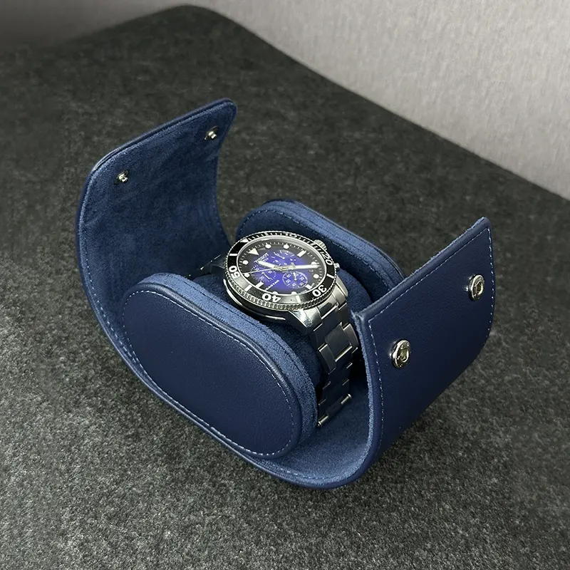 Premium Quality Imported Blue Leather Travel Watch Box 1 Slots | Watch ...