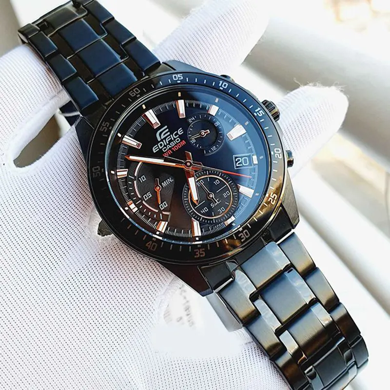 Casio Edifice Chronograph Black Dial Men's Watch- EFB-730D-1AV | Watch ...