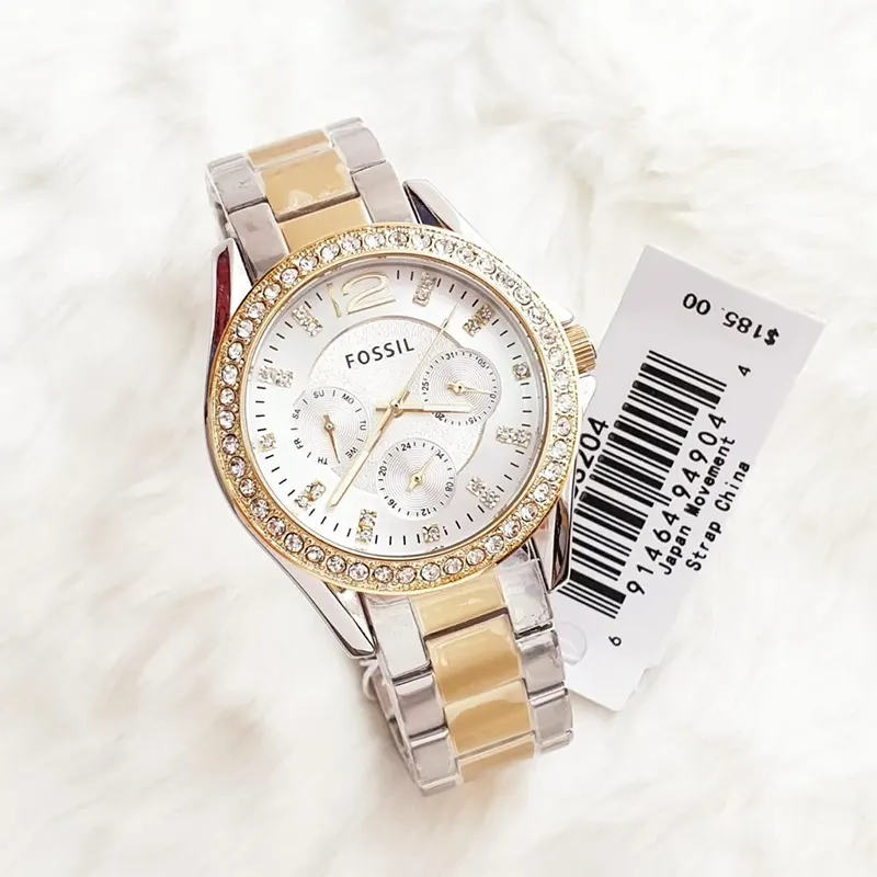 Fossil Riley Multifunction Two-Tone Ladies Watch- ES3204 | Watch Shop BD