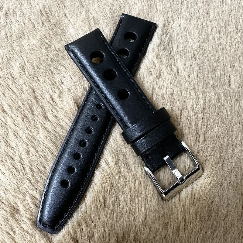Edge 22MM Black Leather Strap- Elegant Watch Band | Watch Shop BD