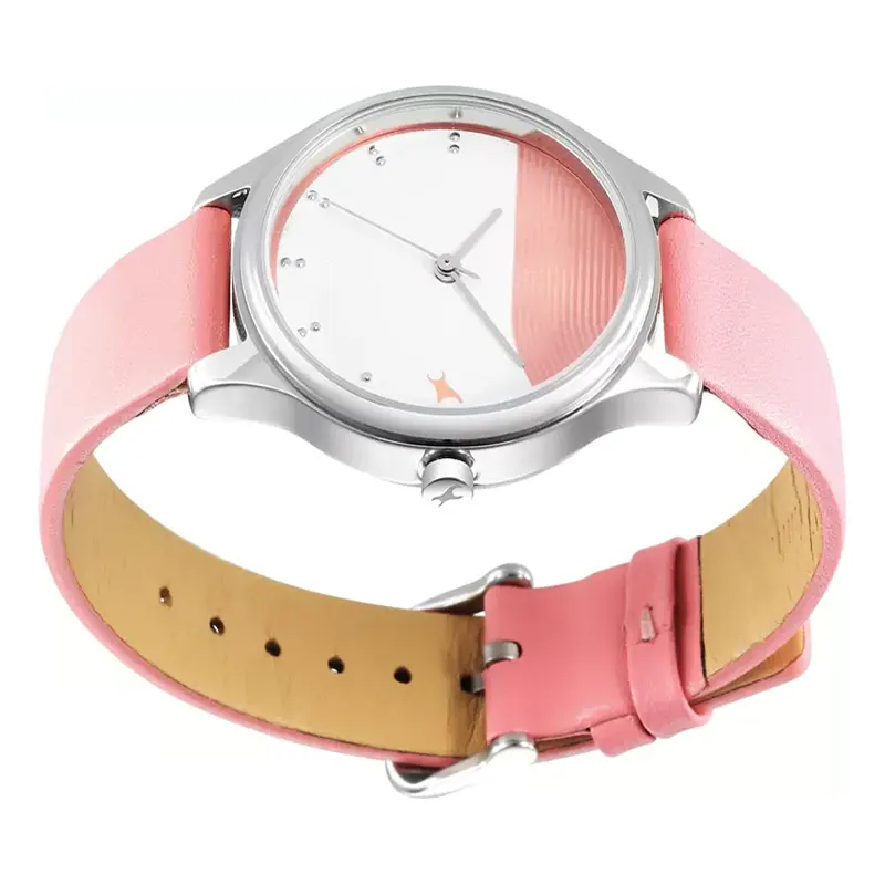 Fastrack Stunners Two-tone Dial Leather Ladies Watch- 6280SL01 | Watch ...