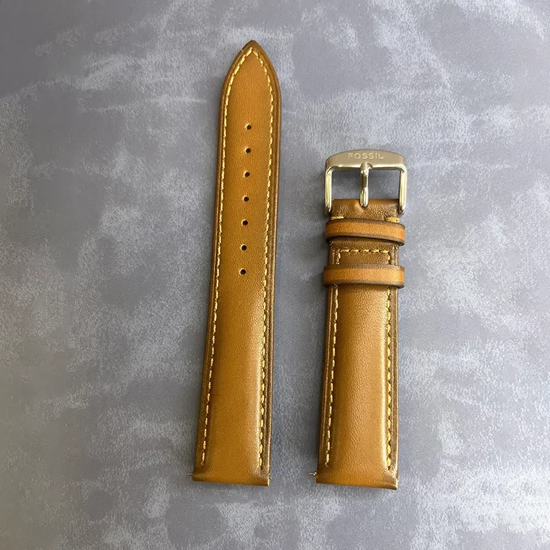 Fossil 20mm Dark Brown Color Leather Watch Strap | Watch Shop BD