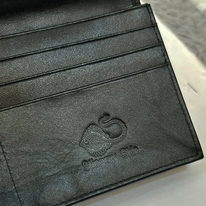 Genuine Black Stingray Skin Blue Leather Wallet | Watch Shop BD