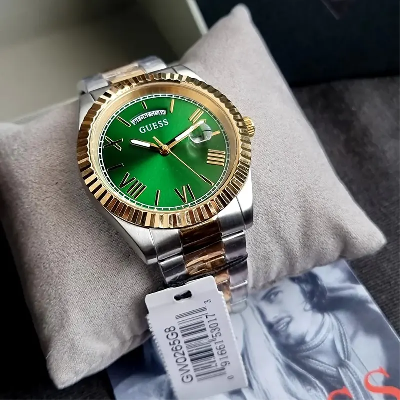 Guess Connoisseur Green Dial Quartz Two-tone Men’s Watch- GW0265G8 ...