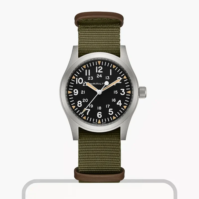 Hamilton Khaki Field Mechanical Textile Band Men's Watch- H69529933 ...