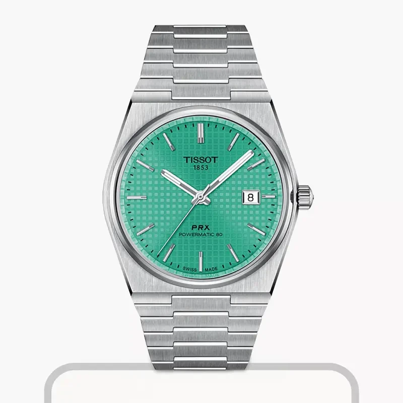 Tissot PRX Powermatic 80 Light Green Men's Watch- T137.407.11.091.01 ...