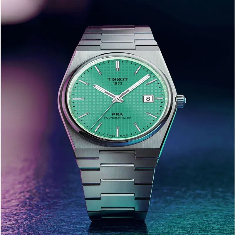 Tissot PRX Powermatic 80 Light Green Men's Watch- T137.407.11.091.01 ...