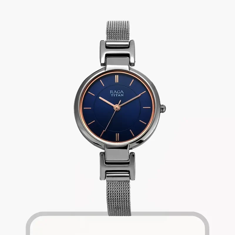 Titan Raga Viva Blue Dial Attractive Ladies Watch- 2608SM02 | Watch Shop BD