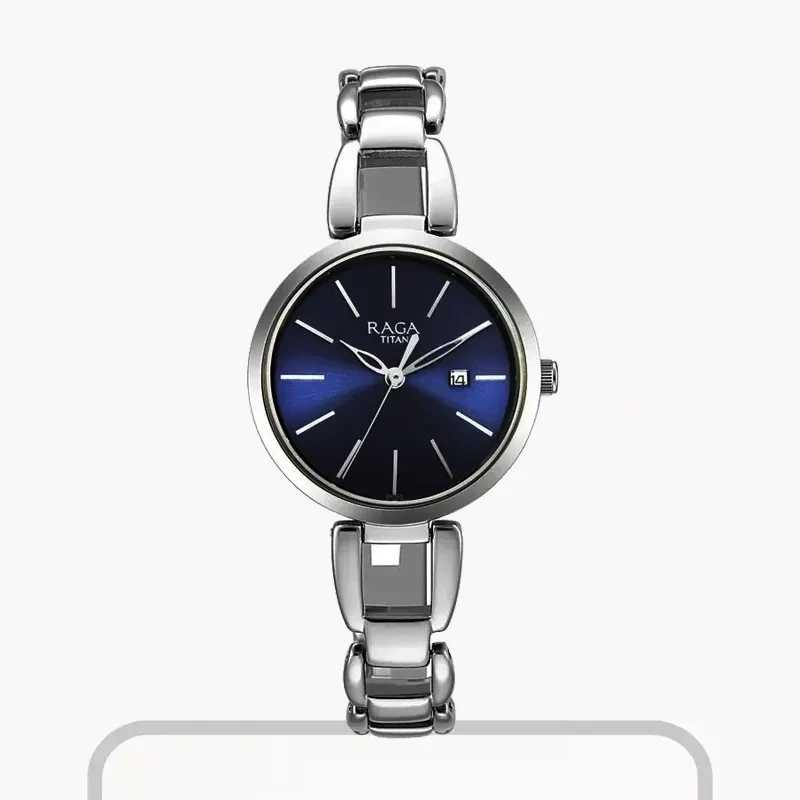 Titan Raga Viva Blue Dial Quartz Ladies Watch- 2642SM02 | Watch Shop BD