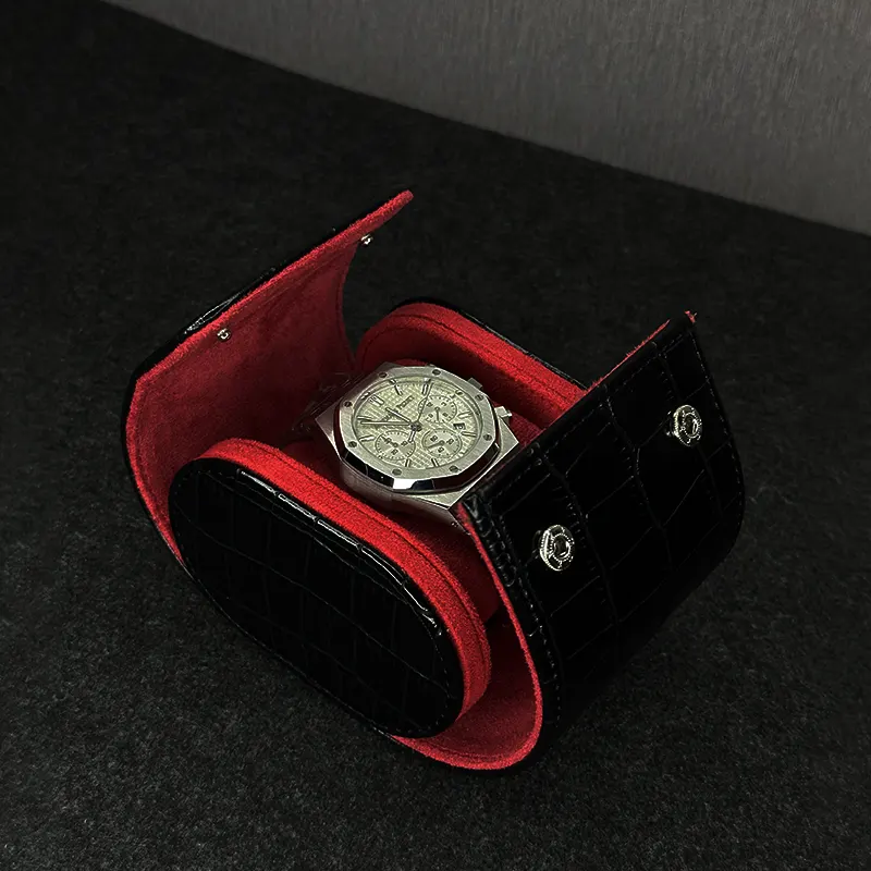 Premium Quality Imported Black Leather Travel Watch Box 1 Slots | Watch ...
